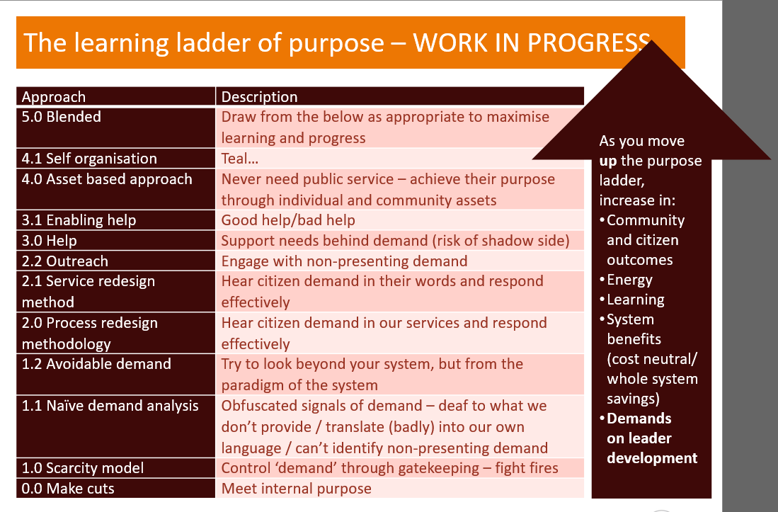 Where is your organisation on the learning ladder of purpose? – chosen path